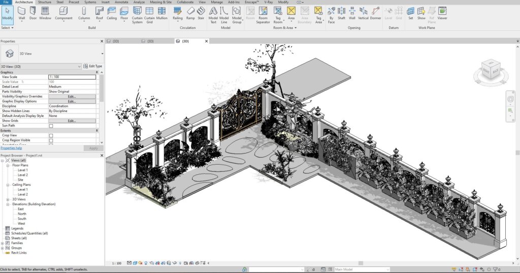 Landscape Tropical Revit | Revit Daily